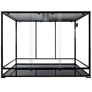 OIIBO 180 Gallon Large Glass Reptile Terrarium, 48" x 24" x 36" Tall & Wide Reptile Tank Front Opening Terrarium Tank with Double Sliding Door Top Screen Ventilation Reptile Habitat