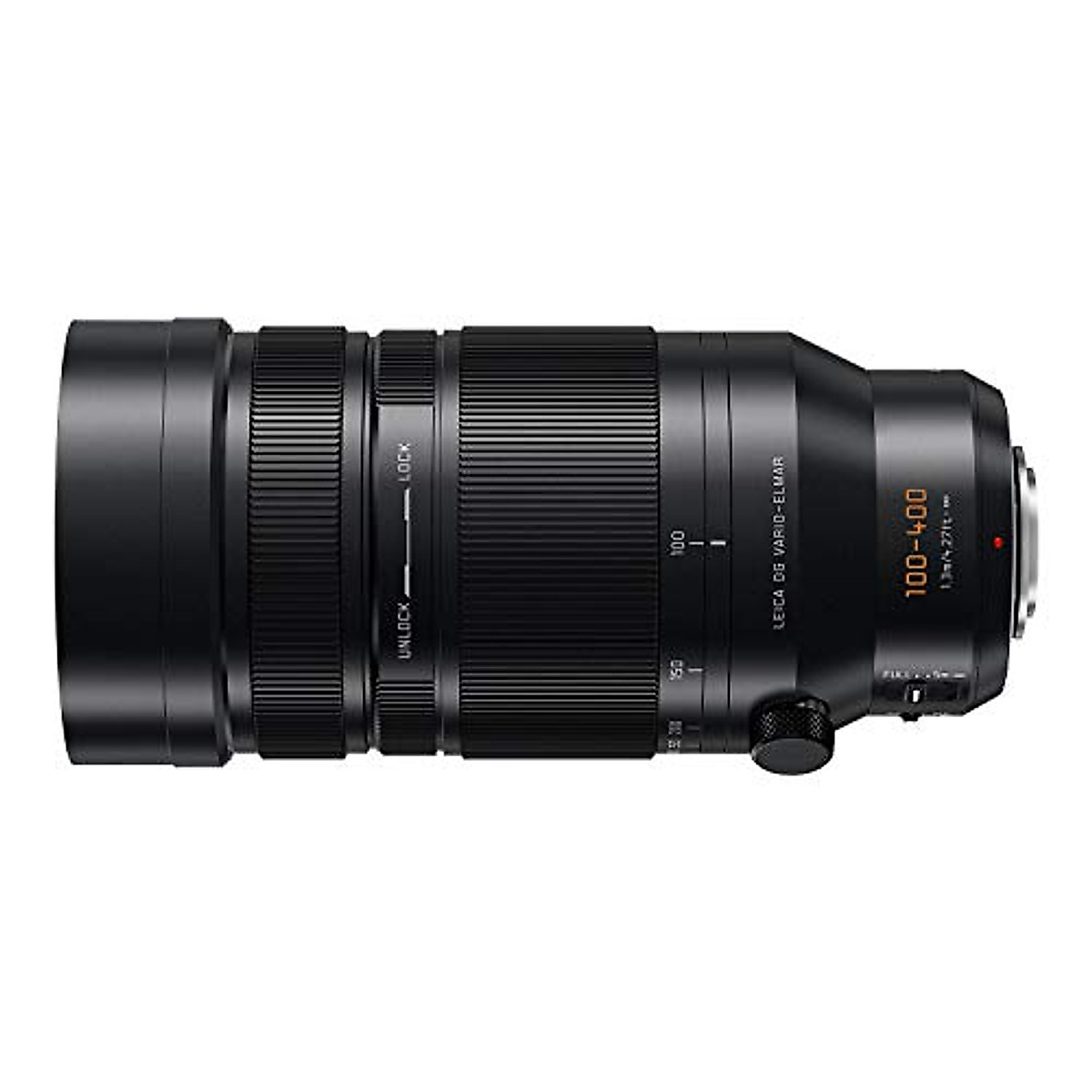 PANASONIC LUMIX G LEICA DG VARIO-ELMAR PROFESSIONAL LENS, 100-400MM, F4.0-6.3 ASPH., MIRRORLESS MICRO FOUR THIRDS, POWER OPTICAL I.S., H-RS100400 (USA BLACK)