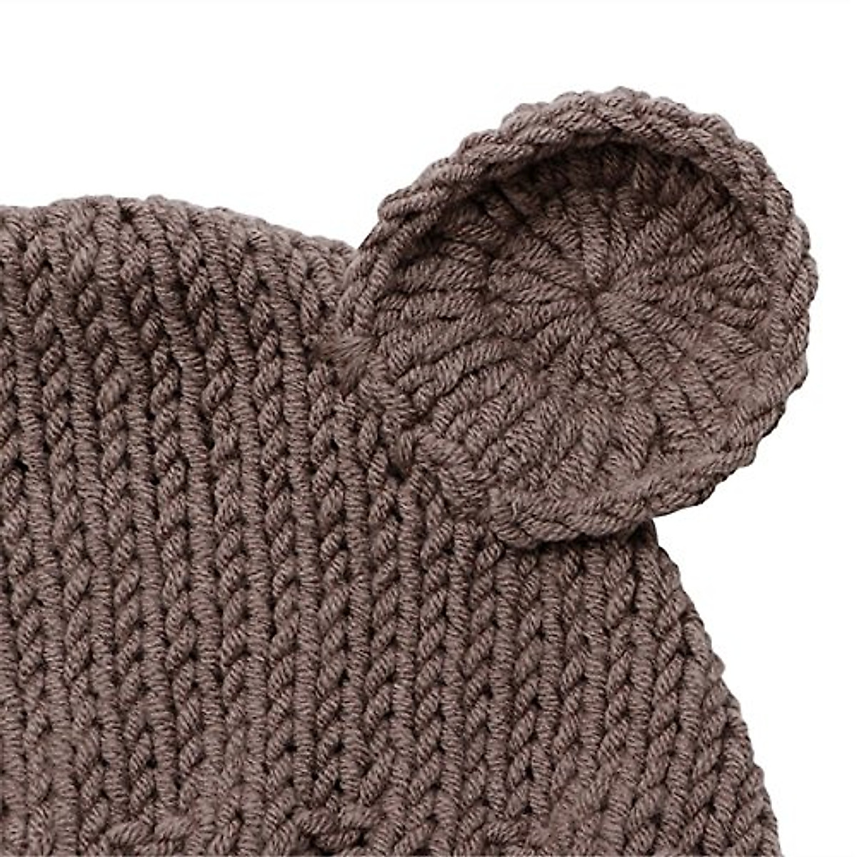 ECYC Newborn Baby Bear Hat Beanie with Bear Dolls Photography Accessories,Brown