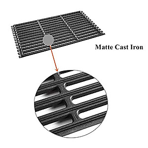SafBbcue 17 in Cooking Grates Replacement Parts for Charbroil Tru Infrared Grill 463242715, 463242716, 463276016, 466242715, 466242815, Lowes 606682, 639322 Gas Grill, Cast Iron Cooking Grids, 3 Pack