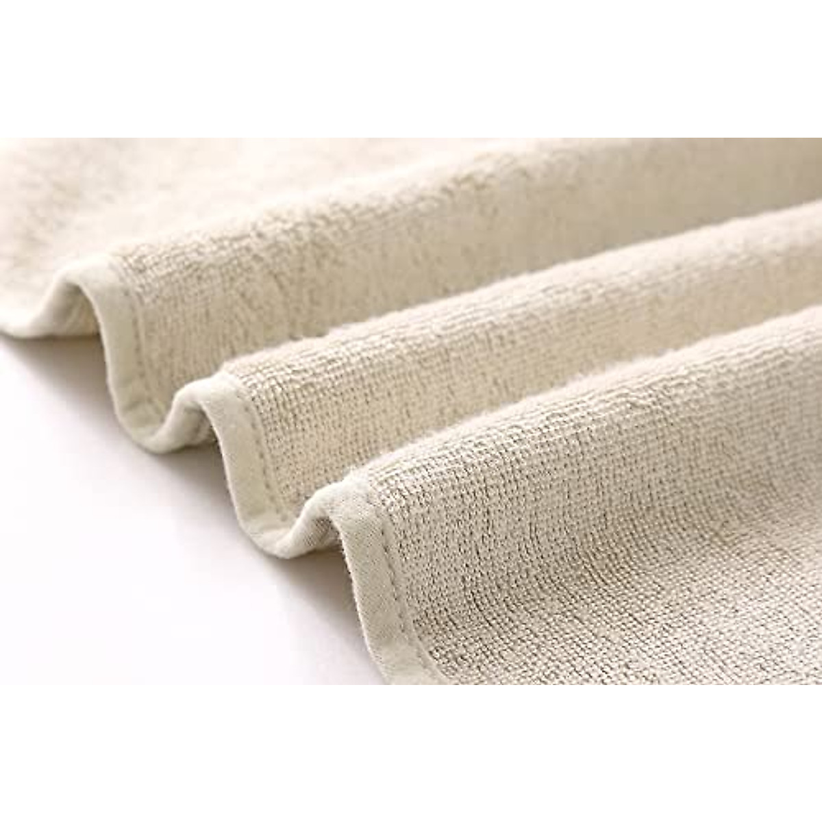 SUZEL Hooded Baby Bath Towels and Washcloths Set Buttery Soft Bamboo Viscose Baby Towels for Newborns, Infants 30 x 30 Inch, Beige
