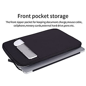 13-13.3 inch Laptop Sleeve Case for Surface Laptop 5 4 13.5, Surface Laptop Studio 14.4, Lenovo Yoga 6 13, Dell XPS 13/Dell Inspiron 13, ACER Lenovo DELL ASUS HP 13" Computer Waterpoof Bag(Black)