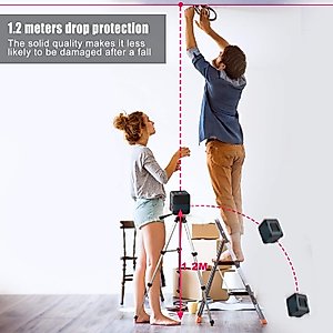 Laser Level, RockSeed 100 Feet Cross Line Laser with Self-Leveling, Vertical and Horizontal Line, Rotatable 360 Degree, Carrying Pouch, Battery Included (Red)