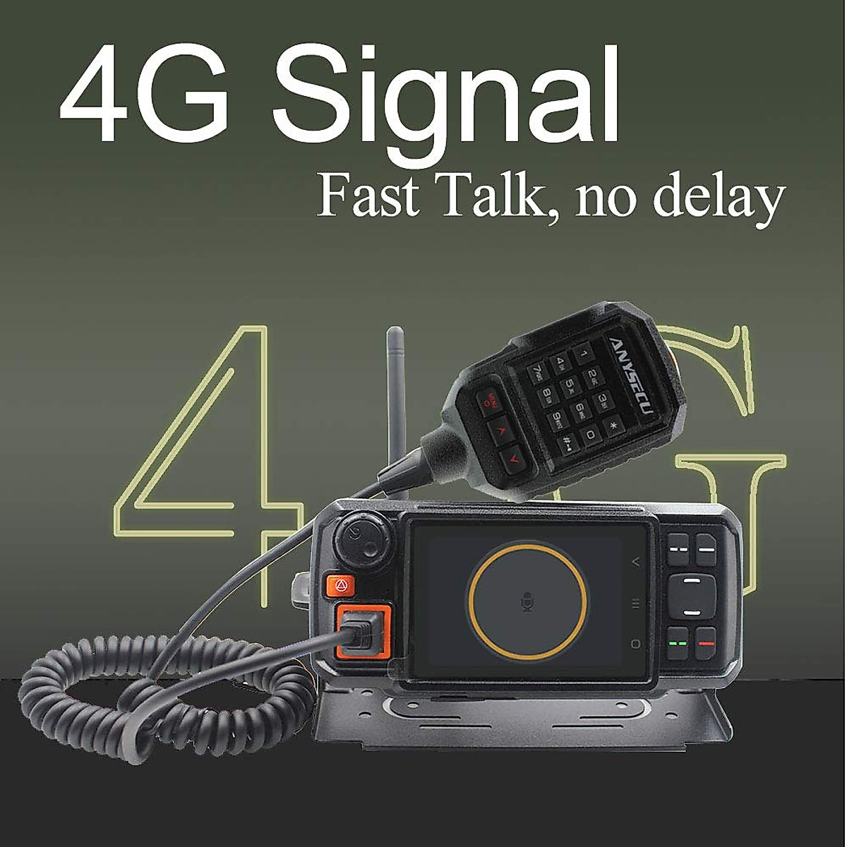 ANYSECU W2 Plus Network Radio N60 WCDMA/GSM 4G Internet Mobile Radio Walkie Talkie LTE FDD IP Network PTT Radio Suppot Zello/Real PTT Fast Talk with Car Charger and AC Charger