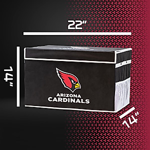 Franklin Sports NFL Storage Footlocker Bins - Large Folding Organizer Containers - NFL Team Office, Bedroom + Living Room Décor - Large + Small Bins