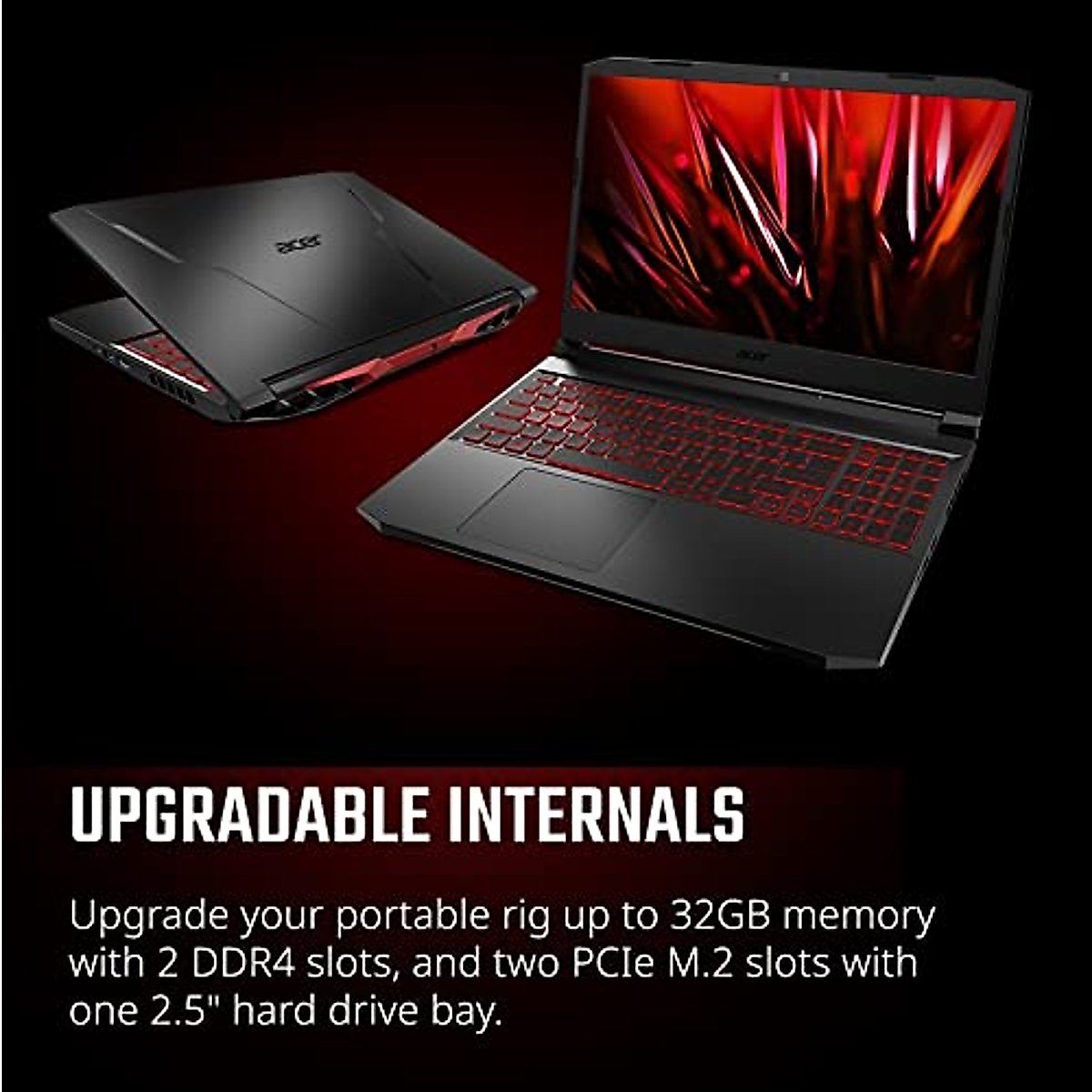 Acer Nitro 5 AN515-57 Gaming Laptop Intel Core i7-11800H NVIDIA RTX 3050 Ti 15.6" FHD 144Hz IPS Display 8GB DDR4 512GB NVMe SSD Killer Wi-Fi 6 Backlit Keyboard (Renewed)