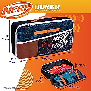 Nerf Bunkr Officially Licensed Lock & Load Case Storage and Transport for Nerf Blasters Foam Darts and Rounds - Perfect for Nerf Party Nerf War