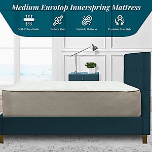 Greaton 14" Firm Hybrid Mattress, Stable and Comfortable Double Sided Bed Mattresses, Provide Equal Level Body Support and Correct Posture, Fully Assembled Bedding, White, Full XL