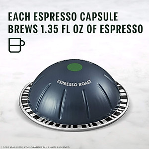 Starbucks by Nespresso Dark Roast Espresso (50-count single serve capsules, compatible with Nespresso Vertuo Line System)