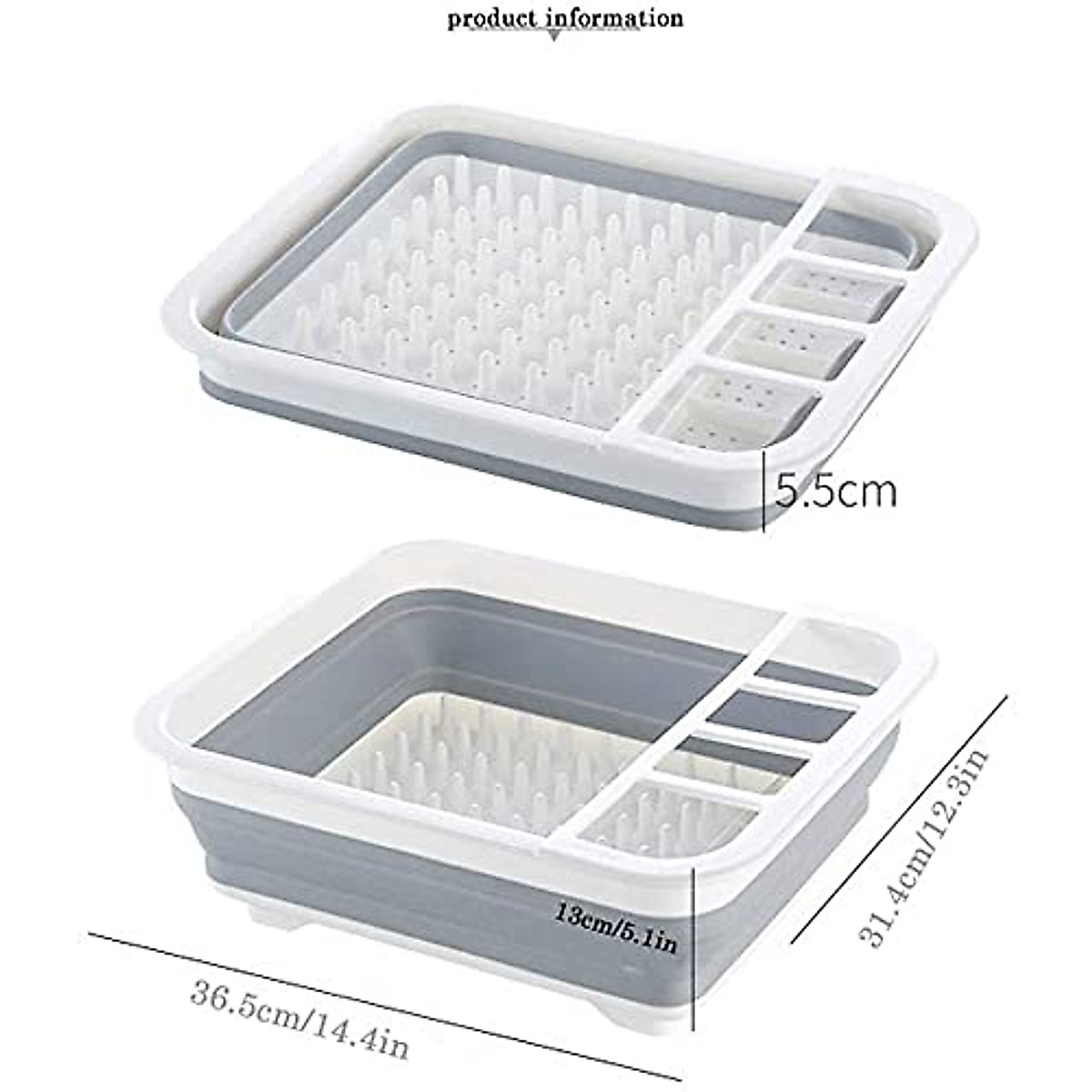 Plate Rack Draining Dish Rack Collapsible Drying Dish Storage Rack, Dish Drainer Dinnerware Basket For Kitchen Counter Campers Pan Plate Holder