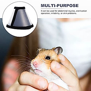 balacoo 2Pcs Small Pet Hamster Recovery Collar Soft Mini Elizabeth Circle Adjustable Neck Cone for Small Animals Rabbits Guinea- Pigs Hamster Hedgehog Birds