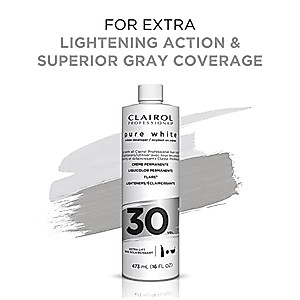 Clairol Professional Pure White 30 volume Crème Developer, 16 oz (Pack of 2)