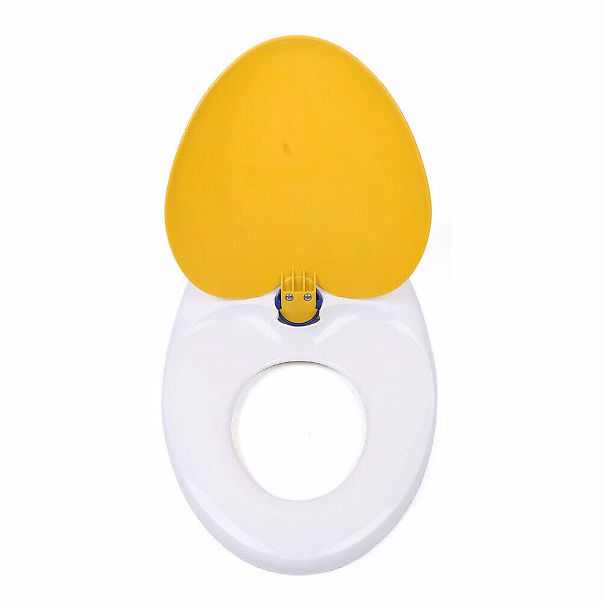 DNYSYSJ Toilet Seat with Built-in Child Seat, V-Type Toddlers/Adult Toilet Seat, Potty Training Seat (V type 1/Yellow)