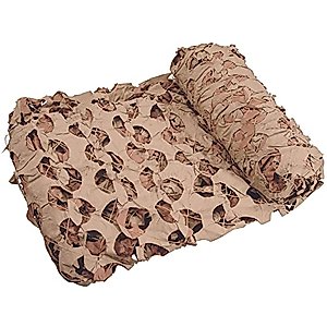 CamoSystems Premium Series Camouflage Military Spec Net with Mesh Netting Attached, Large, 9'10" x 19'8", Desert - Light Tan/Tan