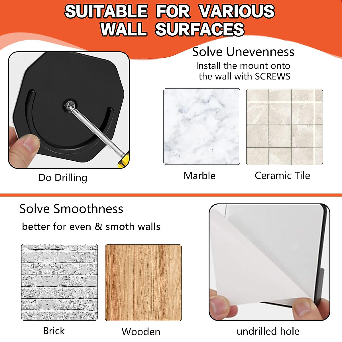 DwelSpire Closet Rod - 30-64 Inches, No Drilling Closet Rod Extender Hanging - Matte Black Adjustable Clothes Hanging Bar, for Closet, Bathroom, Windows with No Drilling Holder