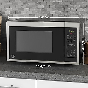 GE Countertop Microwave Oven | 0.9 Cubic Feet Capacity, 900 Watts | Kitchen Essentials for the Countertop or Dorm Room | White
