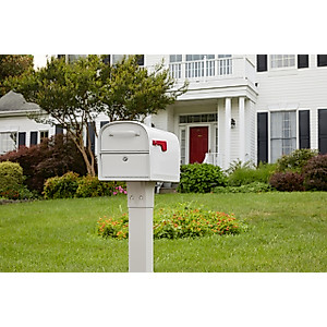 Architectural Mailboxes 6300W-10 Oasis 360 Mailbox, White