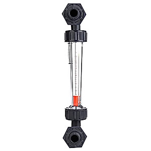 Waterflow Meter, Easy Reading High Accuracy 10-100LPH Tube Type 1/2in Male Thread Liquid Flow Measuring Tool Transparent Panel for Various Liquid Media