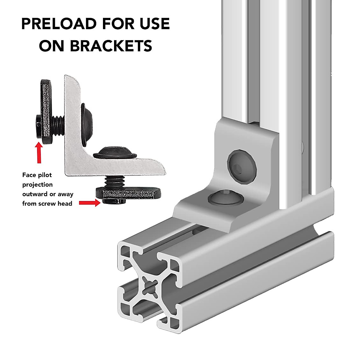 8020, 3330, 15 Series, 5/16-18 x 0.687 Inch 11/16 Inch Flanged Button Head Socket Cap Screw (FBHSCS) Bolts (25 Pack)