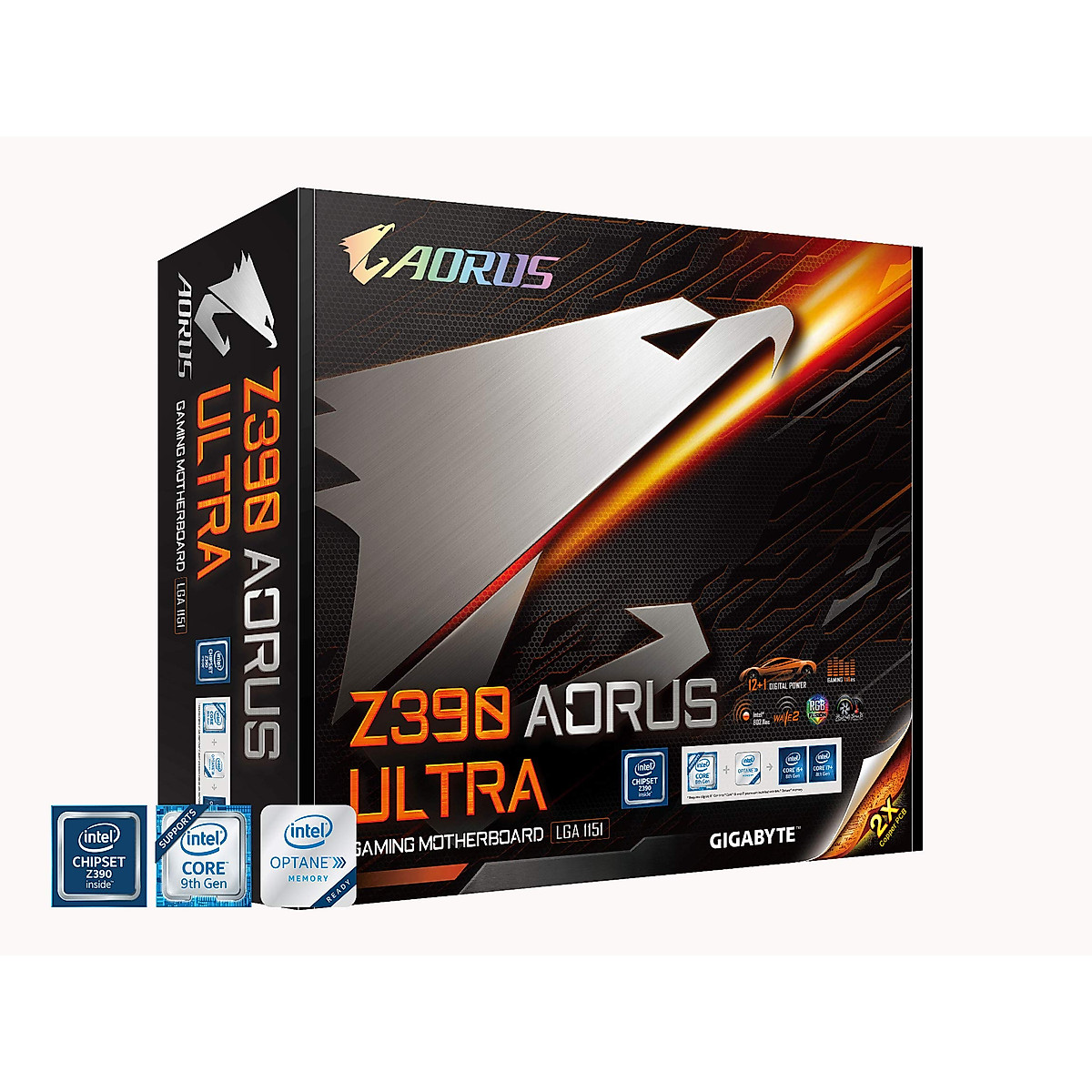 GIGABYTE Z390 AORUS ULTRA (Intel LGA1151/Z390/ATX/3xM.2 Thermal Guard/Onboard AC Wi-Fi/RGB Fusion/Gaming Motherboard)