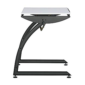 SD STUDIO DESIGNS Triflex Drawing Table, Sit to Stand Up Adjustable Office Home Computer Desk, 35.25" W X 23.5" D, Charcoal Black/White