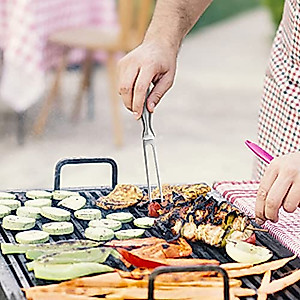 GuDoQi Carving Fork, 2 Pack Stainless Steel Meat Fork, Chef Pro Stainless Steel BBQ Fork 10.5 Inch, Long Metal Chef Kitchen Forks for Barbecue, Serving, Cooking, Grilling, Roasting