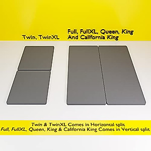 Spinal Solution Wood Split Fully Assembled Bunkie Board for Mattress/Bed Support, Twin XL Grey