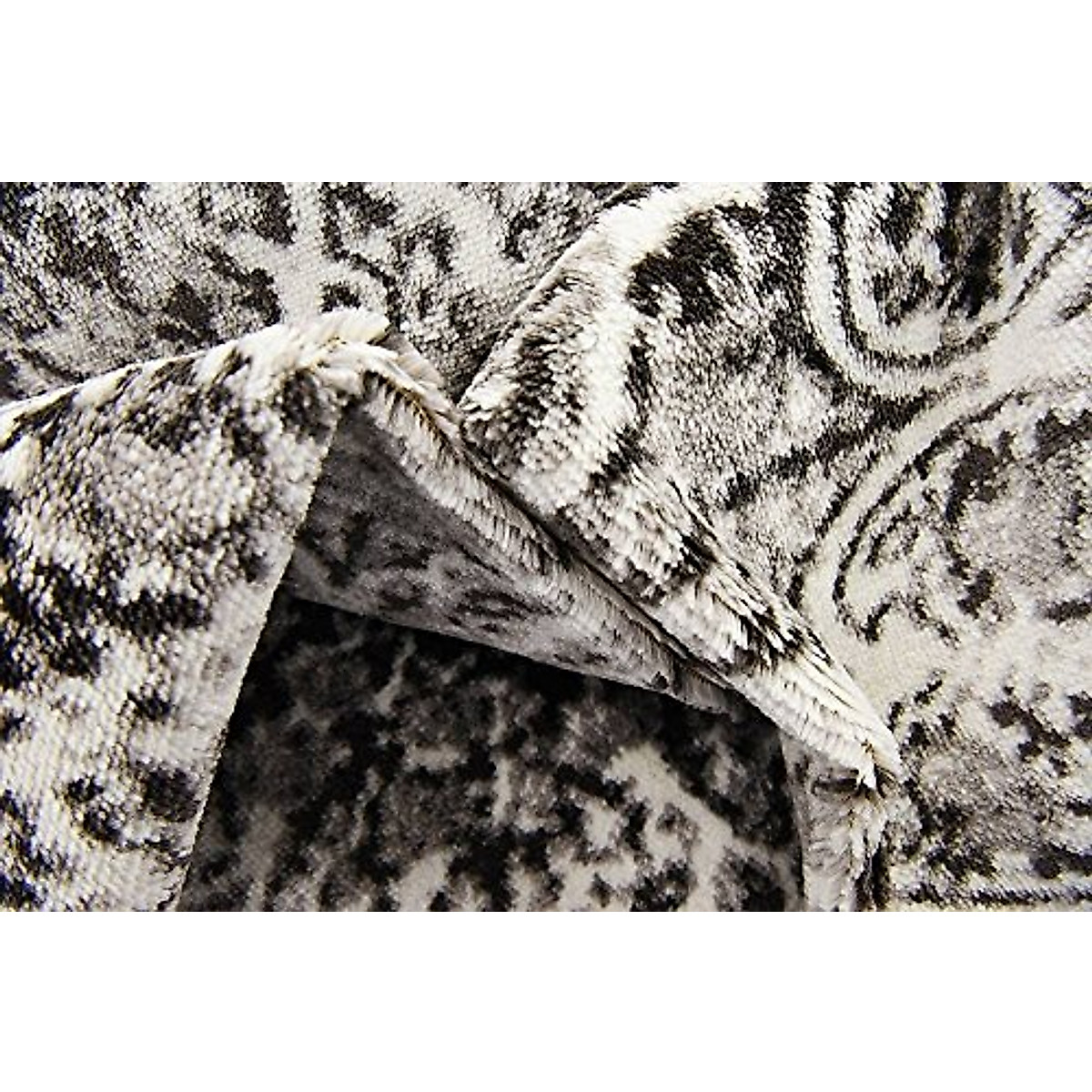 Unique Loom Sofia Collection Area Rug - Grace (5' 1" x 8', Dark Gray/ Gray)