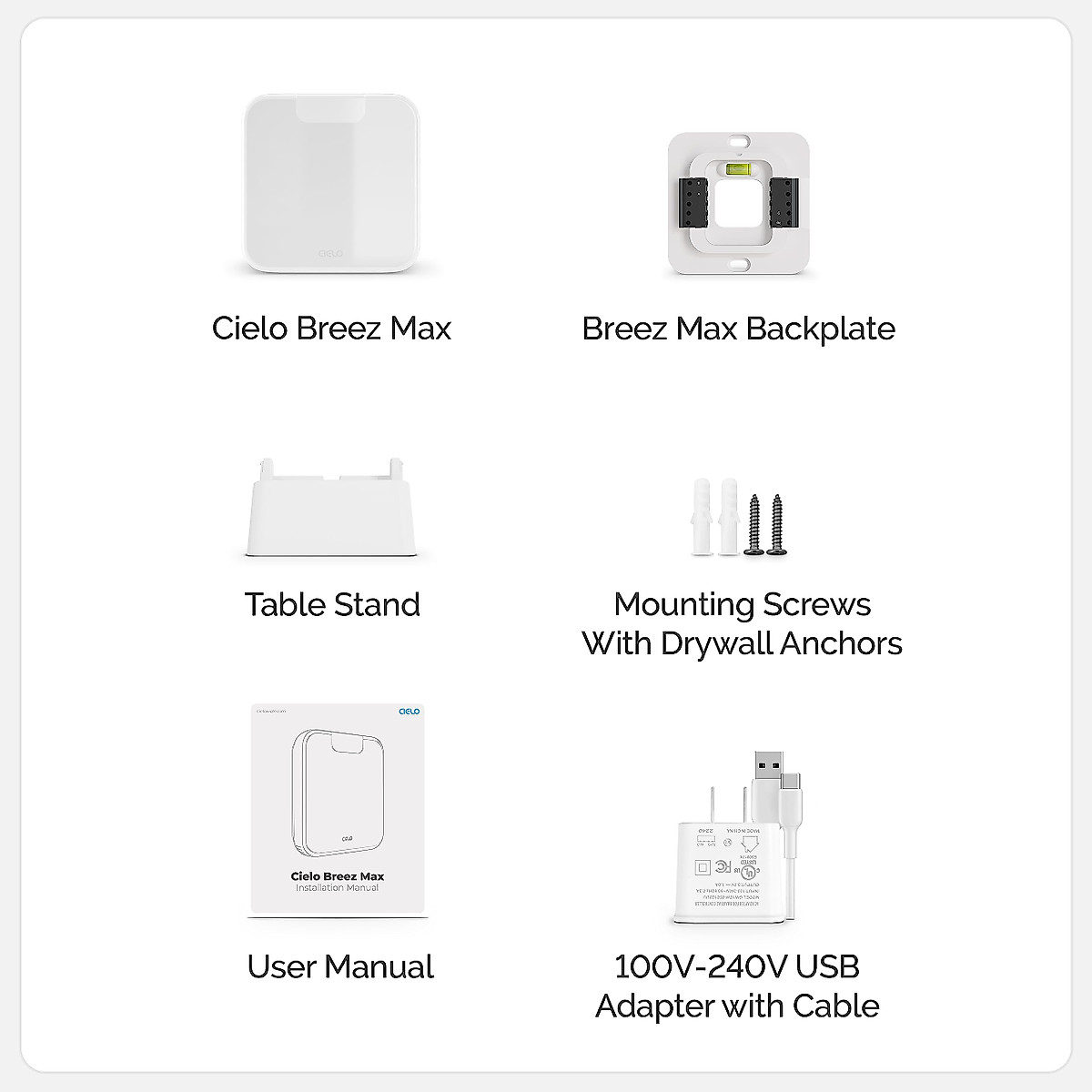 Breez Max | Smart AC Controller | WiFi Thermostat for Mini-Split, Window, Portable ACS/Heat Pumps | AI-Based Tech | Free App, No Subscriptions | Alexa, Google, Siri Shortcuts, IFTTT (White)