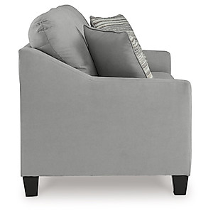 Signature Design by Ashley Adlai Casual 2-in-1 Queen Sofa Sleeper with Folding Memory Foam Mattress and 2 Toss Pillows, Light Gray