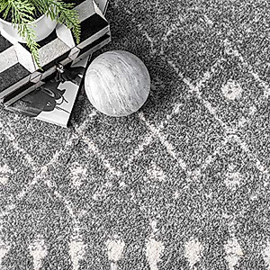 nuLOOM Moroccan Blythe Area Rug, 4' x 6', Dark Grey