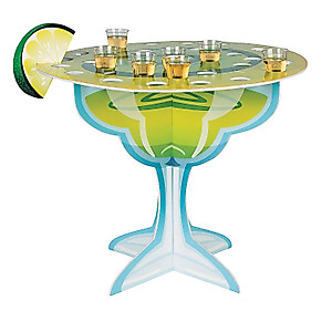 Margarita Shot Glass Holder Kit with 50 shot glasses - Cinco De Mayo Fiesta, Beach, Bachelorette Party Supplies