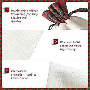 Christmas Gift Bags with Drawstring Burlap Gift Bags Sunset at Thailand Christmas Linen Bags for Xmas Party Candy Bags with Cards Xmas Reusable Wrapping Bags Christmas Linen Treat Bags for Holiday