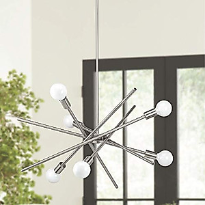 Progress Lighting P400108-009 Astra Chandeliers, Brushed Nickel