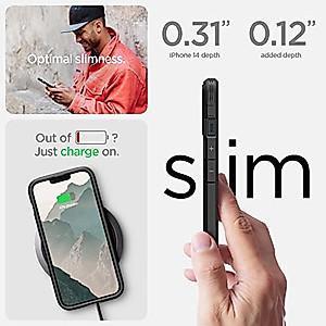 Spigen Tough Armor (MagFit) Compatible with MagSafe Designed for iPhone 14 Case (2022) - Black