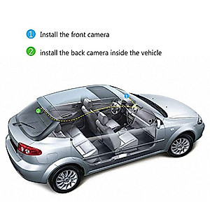 Z-Edge Dual Dash Cam 4.0" Touch Screen Front and Rear Dash Cam FHD 1080P with Night Mode, 32GB Card Included,155 Degree Wide Angle, WDR, G-Sensor, Loop Recording, Support 256GB Max