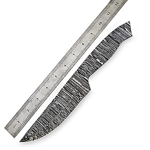 ColdLand Damascus Steel Knife Blank Blade for Knife Making Supplies - Handmade Knife Blanks Full Tang Steel Blade - knife blade for DIY Knives Making Sharp Blades