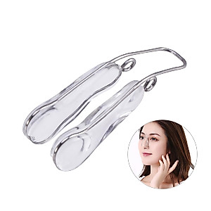 Lurrose Nose Shaper Lifter Clip Beauty Nose Up Lifting Silicone Rhinoplasty Nose Bridge Straightener Corrector Slimming Device for Women Ladies Transparent