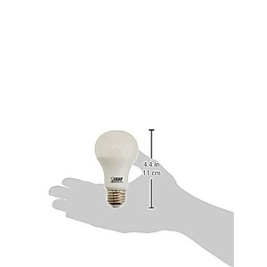 Feit Electric A19 LED Light Bulbs, 40W Equivalent, Non Dimmable, 450 Lumens, E26 Standard Base, 2700k Soft White, 80 CRI, 10 Year Lifetime, Energy Efficient, 4 Pack, A450/827/10KLED/4
