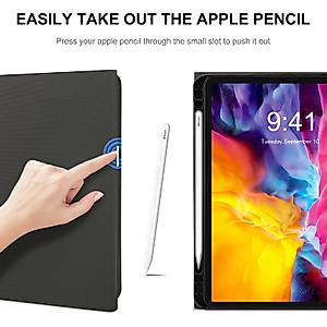 Anime Printing ​Case for iPad Air 5th Generation (2022) / iPad Air 4th (2020) 10.9 Inch with Pencil Holder, Premium Shockproof Imitation Leather Case with Auto Sleep/Wake (A)