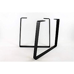 Wide Base Trapezoid Steel Dining Table Legs-Choose Your Height and Width