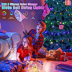 Multicolor Globe String Lights with Remote Timer,Indoor String Lights Bedroom,32FT 96LED with 8Vibrant Colors Plug in Outdoor Decorative Lights for Easter,Christmas,Classroom,Garden,Party,Wedding