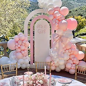 Awenztech Light Pink Balloons 12 inch, Pastel Pink Latex Balloons 50pcs Party Balloons for Graduation Bridal Baby Shower Gender Reveal Birthday Party Decorations