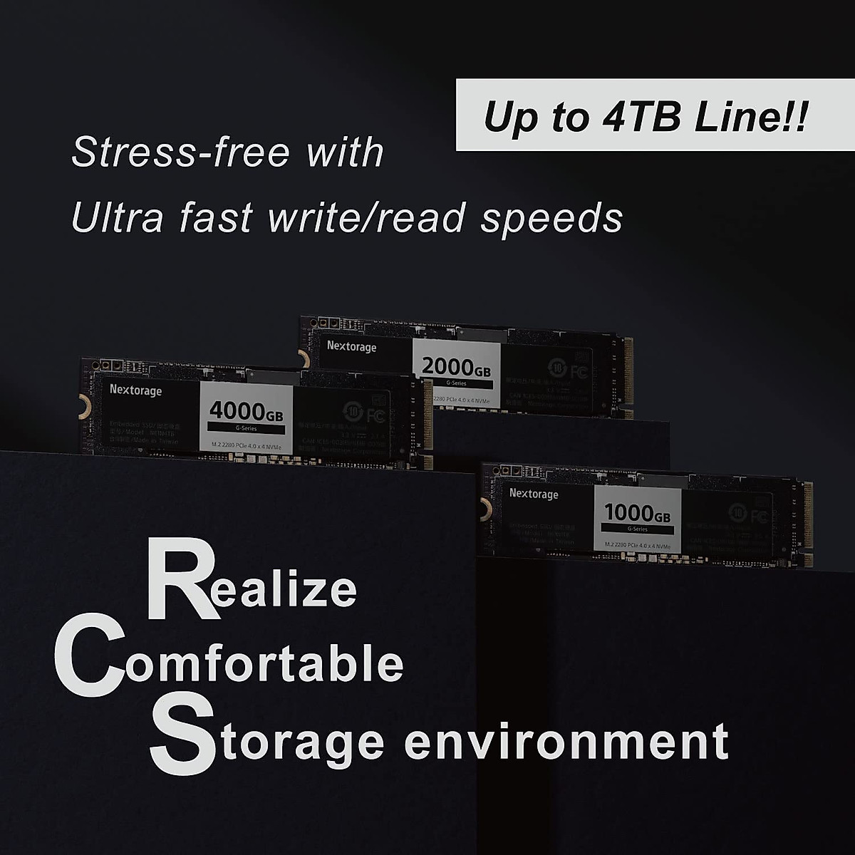 Nextorage Japan 1TB NVMe PCIe Gen.4 M.2 Internal SSD (Read Speed up to 7300MB/s Write Speed up to 6000 MB/s)