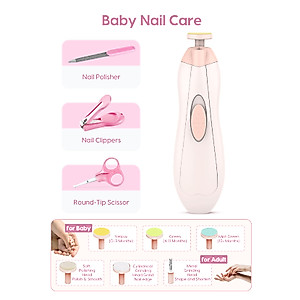 Baby Healthcare and Grooming Kit 18 in 1 Baby Electric Nail Trimmer Set Lupantte Nursery Care Kit, Toddler Nail Clippers, Medicine Dispenser, Infant Comb, Brush, etc. Baby Registry Gift