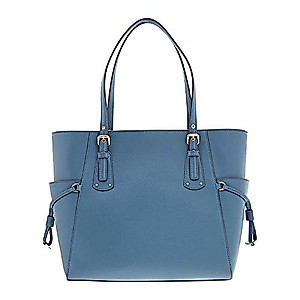 Michael Kors Voyager 30H7GV6T9L-538 Dark Chambray Leather Tote Bag