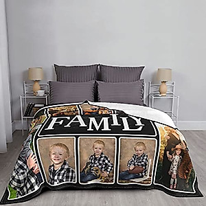 Custom Blanket with Photos Personalized Throw Blanket Customized Picture Blanket for Family Baby Mother Father Adult Friends Lovers Dog Pets on Birthday Halloween Christmas (10 Photo Collages)