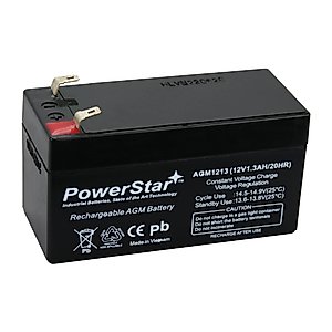 PowerStar New Replacement 12V 1.3Ah Battery for ps-1212 ub1213 pc1212 lc-r121r3pu