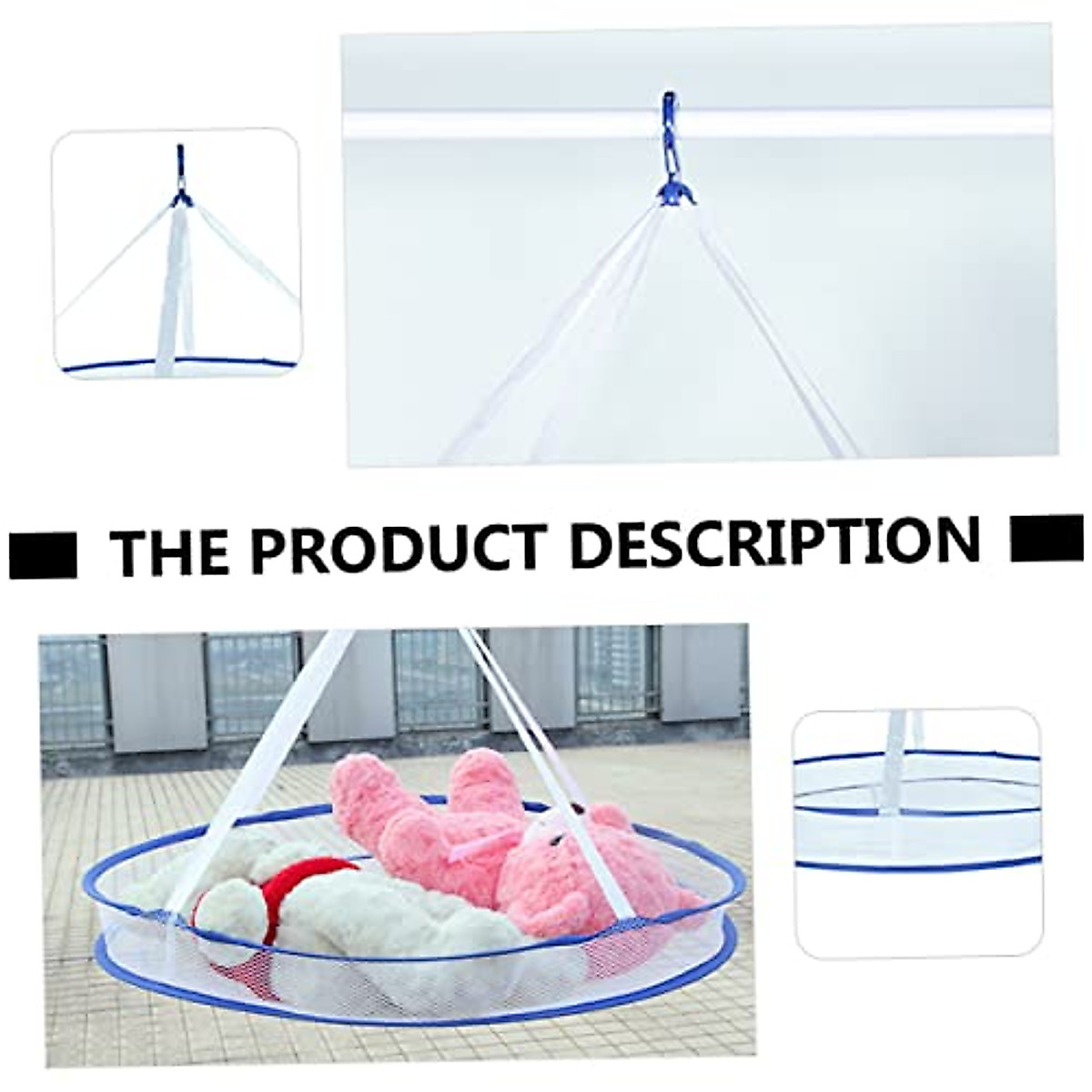 HOMSFOU 2pcs Drying Rack Foldable Laundry Rack Hanging Dry Windproof Cloth Dryer Outdoor Clothes Airer Drying Basket Single-Layer Clothes Basket Drying Hanger Sock Hanger Drying line Flat