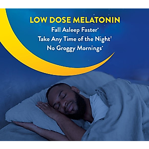 MidNite Back to Sleep Low Dose, 1.5 mg Melatonin Sleep Aid, Non-Habit Forming, Herbal Dietary Supplement for Adults, Drug-Free, Gluten-Free, Lactose-Free, Vegetarian, Vegan, 30 Quick Melt Tablets